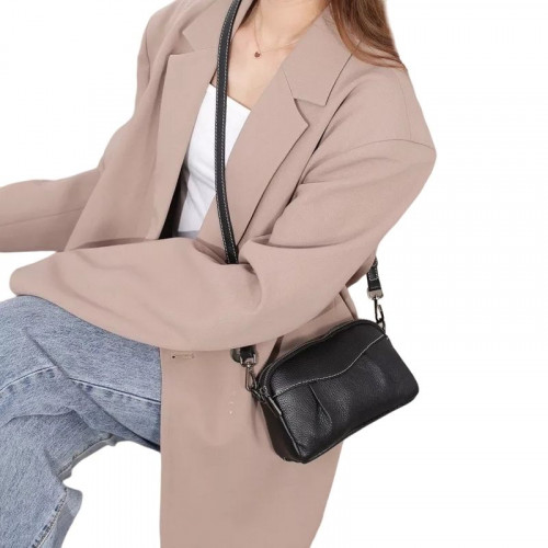 Женская кожаная сумка 88-161 BLACK